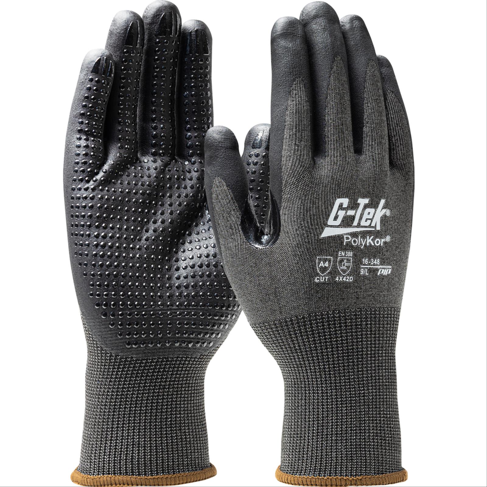 Safety Products Inc - G-Tek® PolyKor® Glove with Nitrile Coated Foam Grip, Cut Level A4