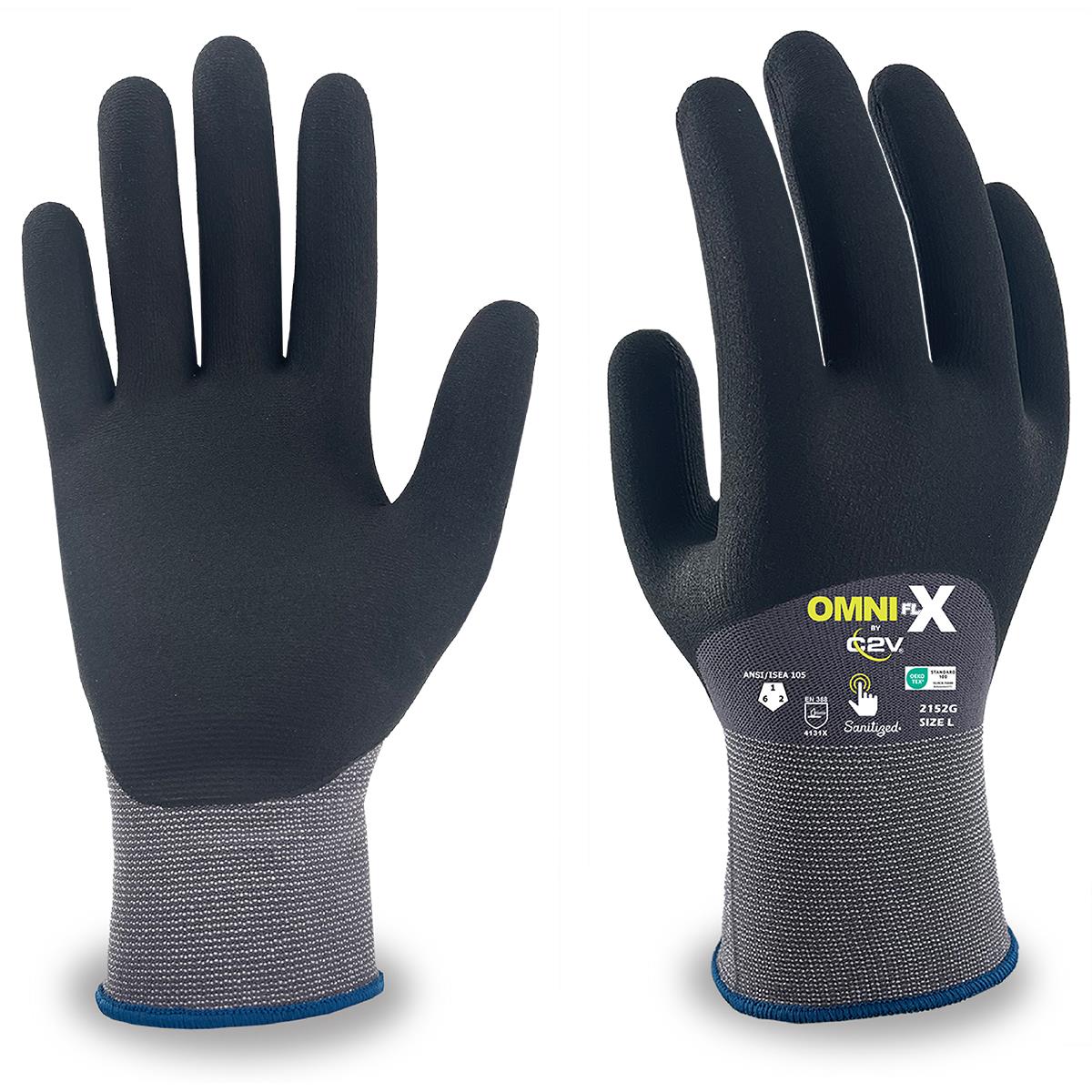 Safety Products Inc - Omni FLX 2152G, Micro Foam Palm and 3/4 Back ...
