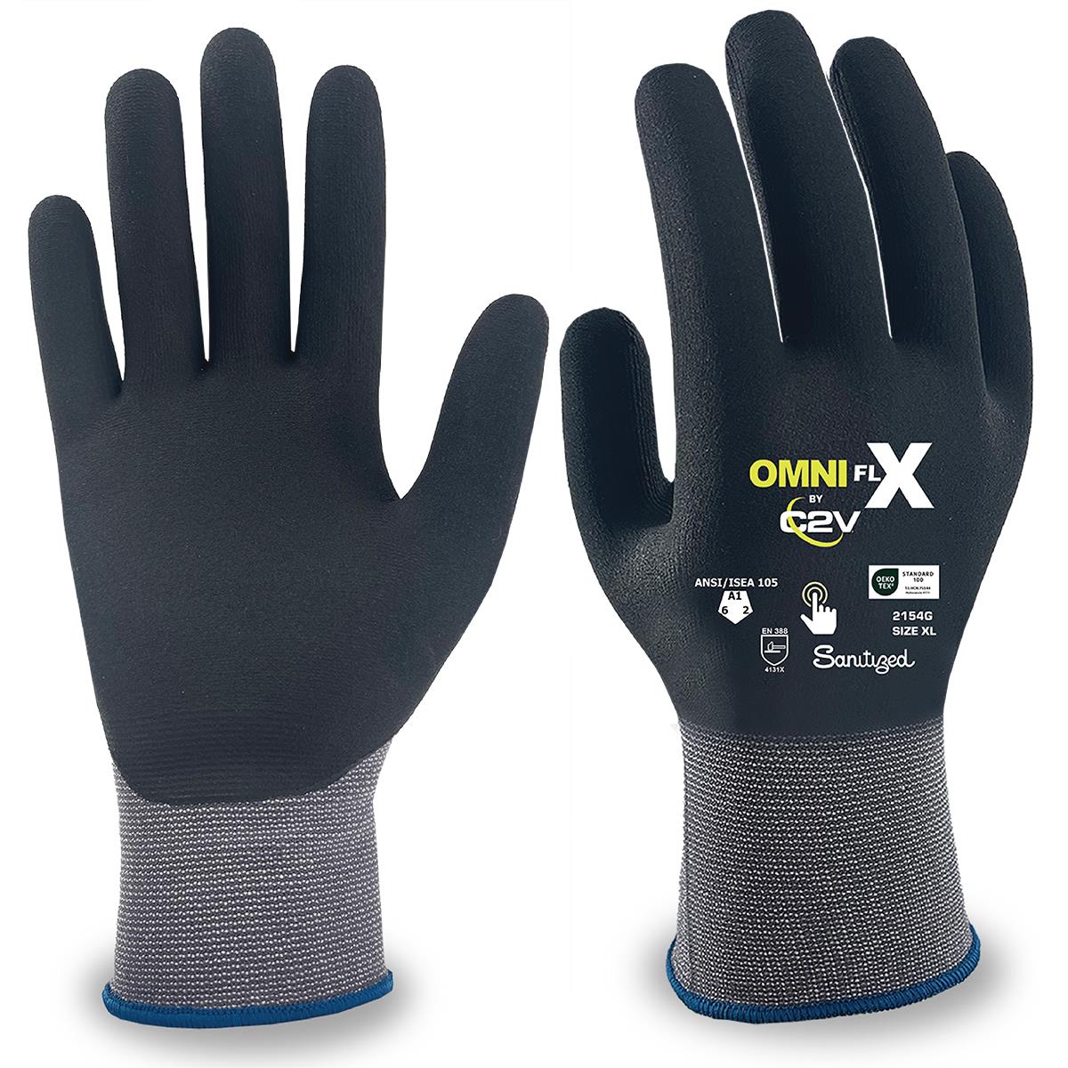 Safety Products Inc - Omni FLX 2154G, Micro Foam Nitrile Fully Coated ...