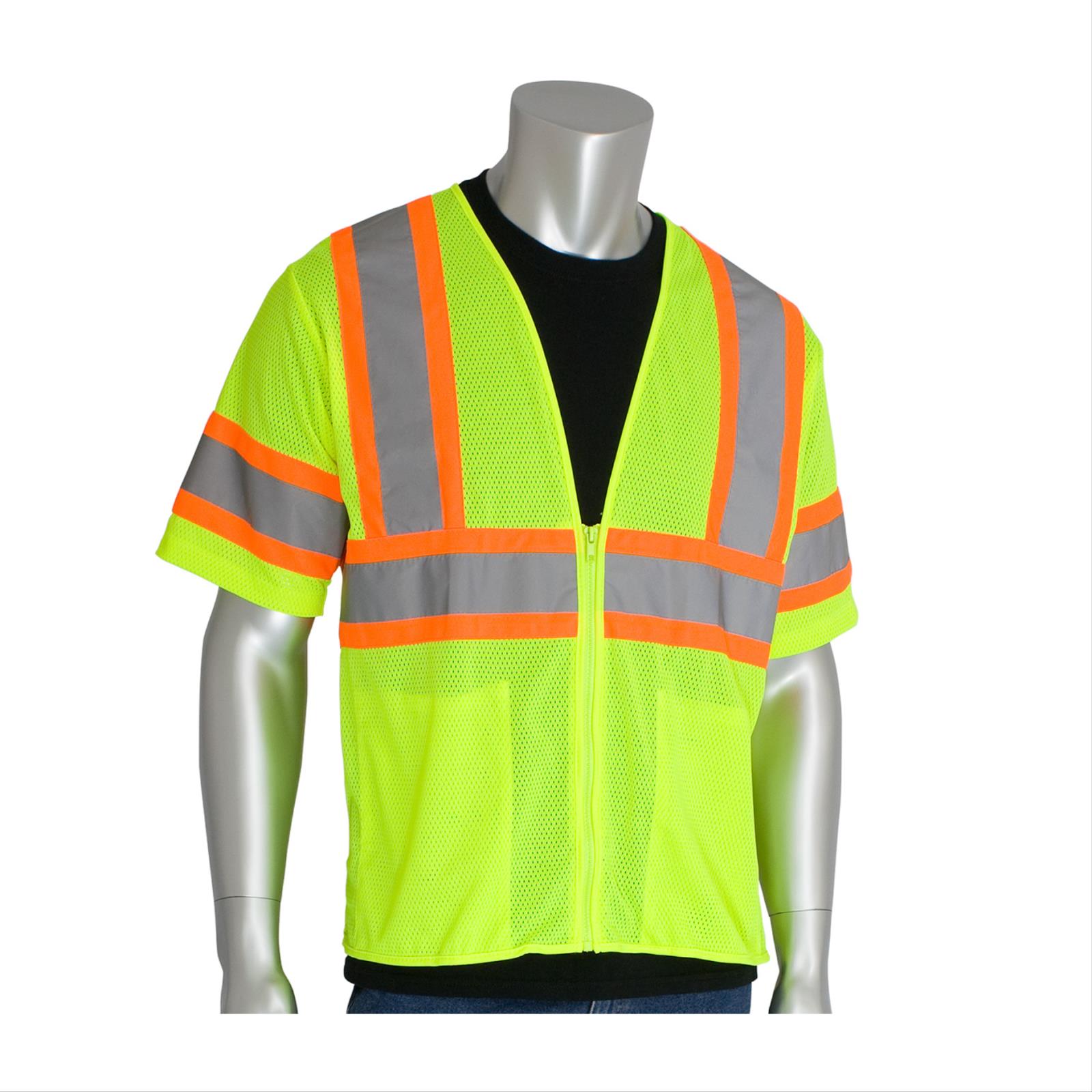 Safety Products Inc - Value Two-Tone Mesh Vest, Zipper Closure, Class 3 ...