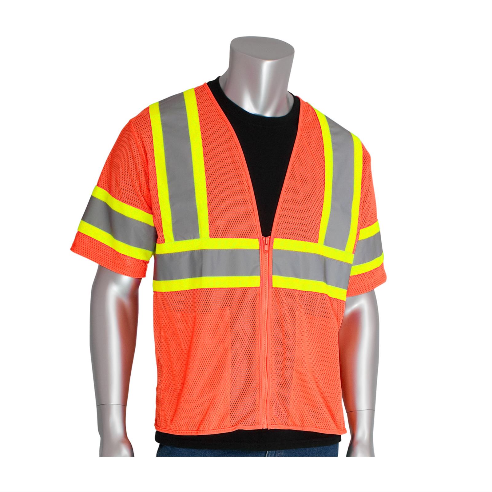 Safety Products Inc - Value Two-Tone Mesh Vest, Zipper Closure, Class 3 ...