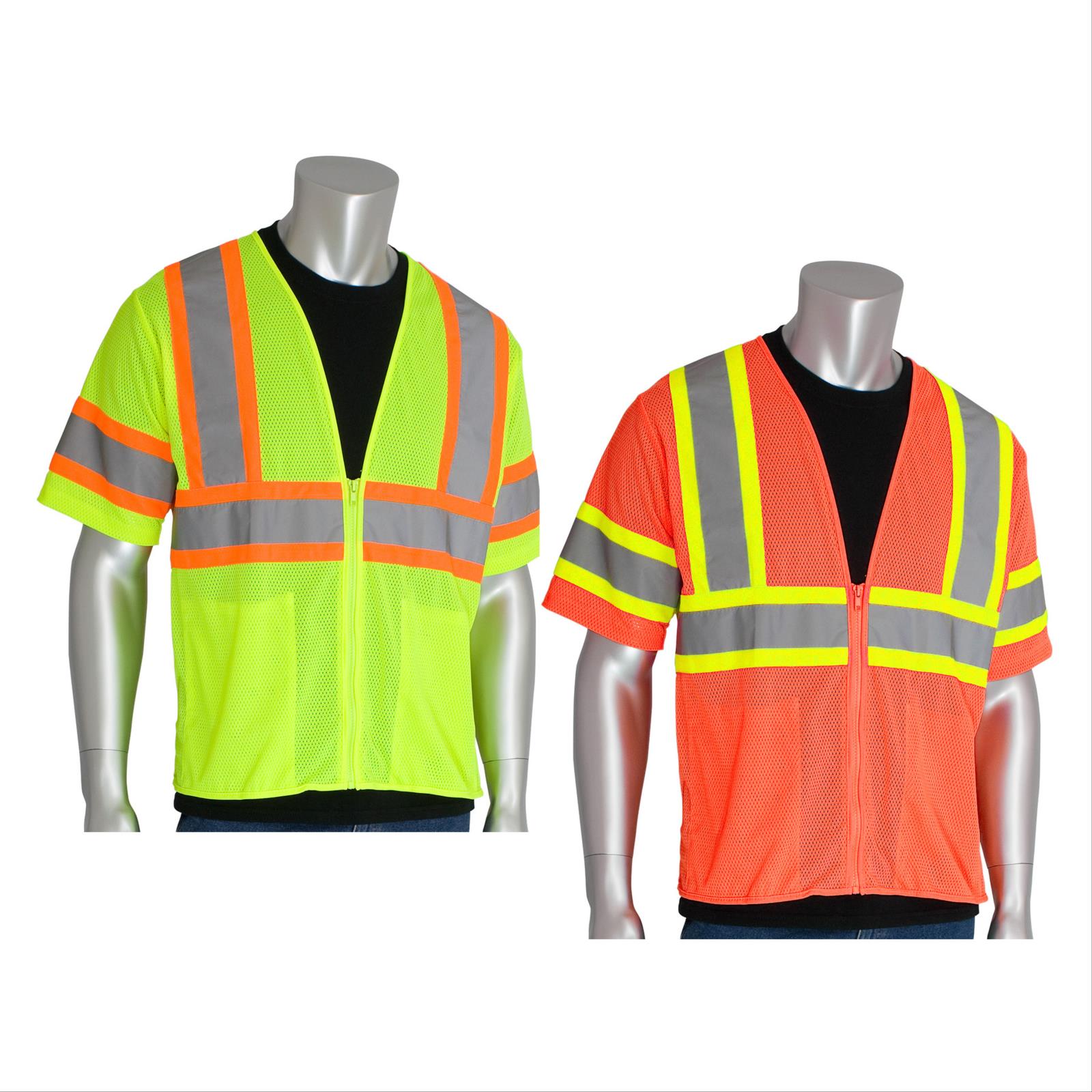 Safety Products Inc - Value Two-Tone Mesh Vest, Zipper Closure, Class 3 ...