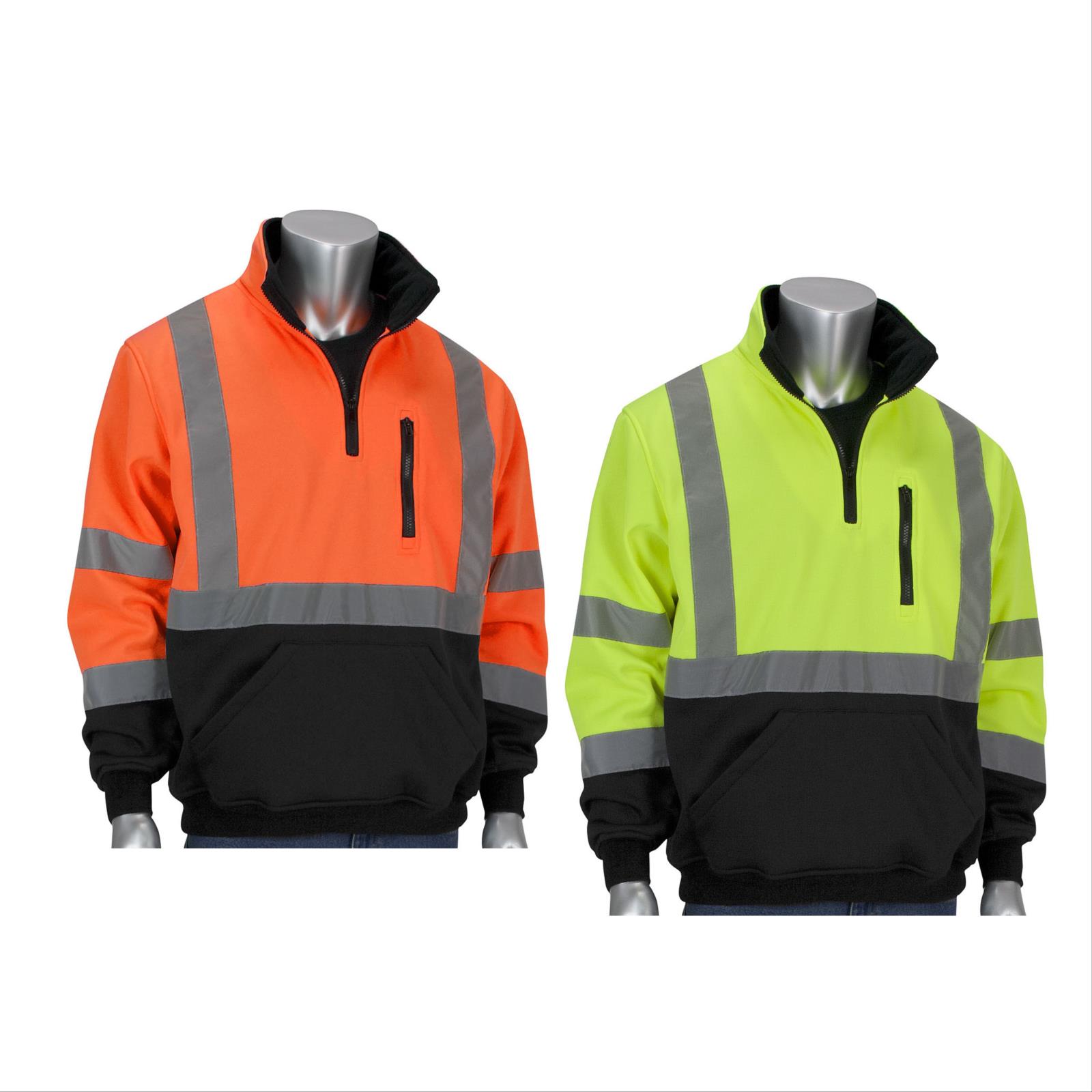 Safety Products Inc - Black Bottom Pullover Sweatshirt with 1/4 Zip ...