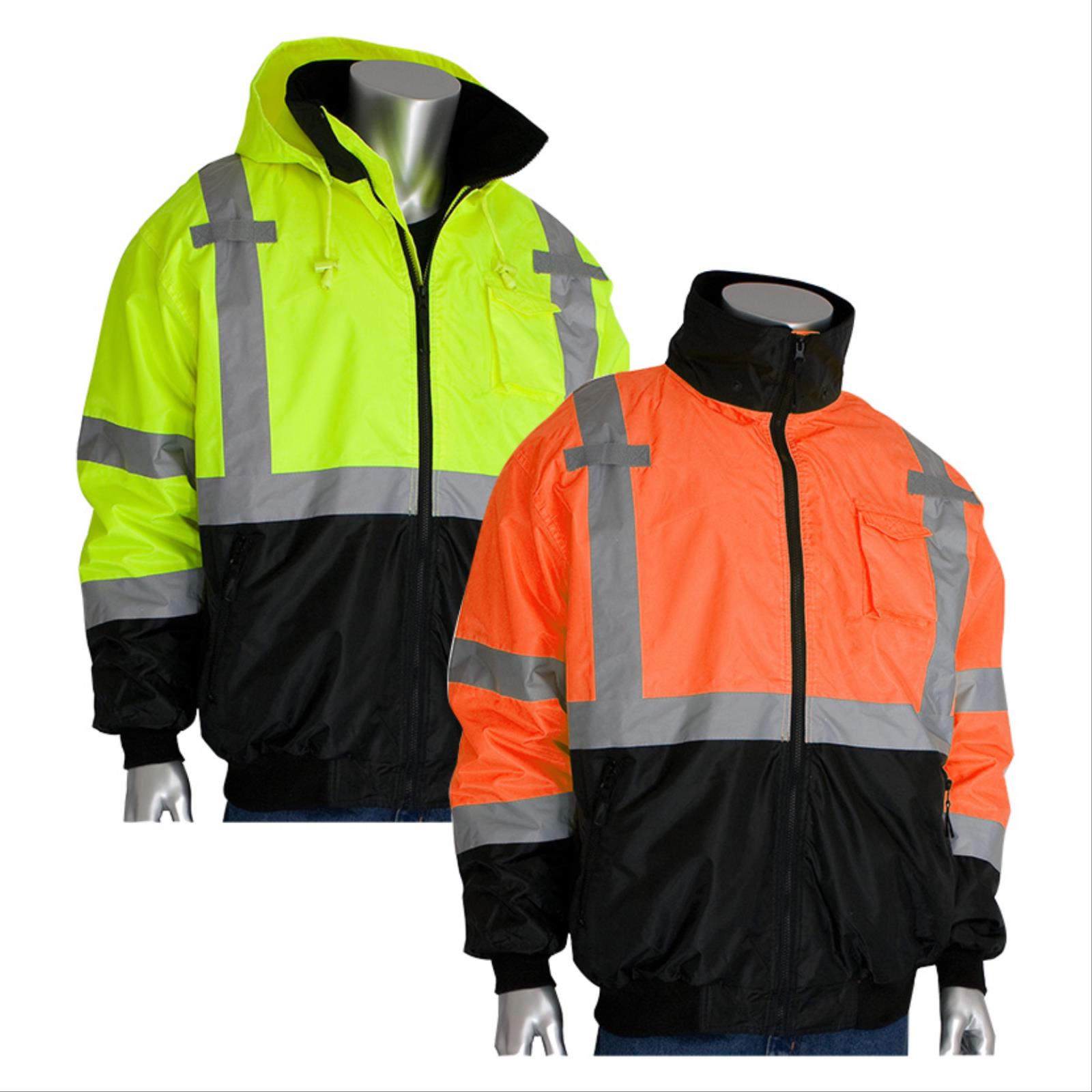 Safety Products Inc - Black Bottom Bomber Jacket, Zip-Out Fleece Liner ...