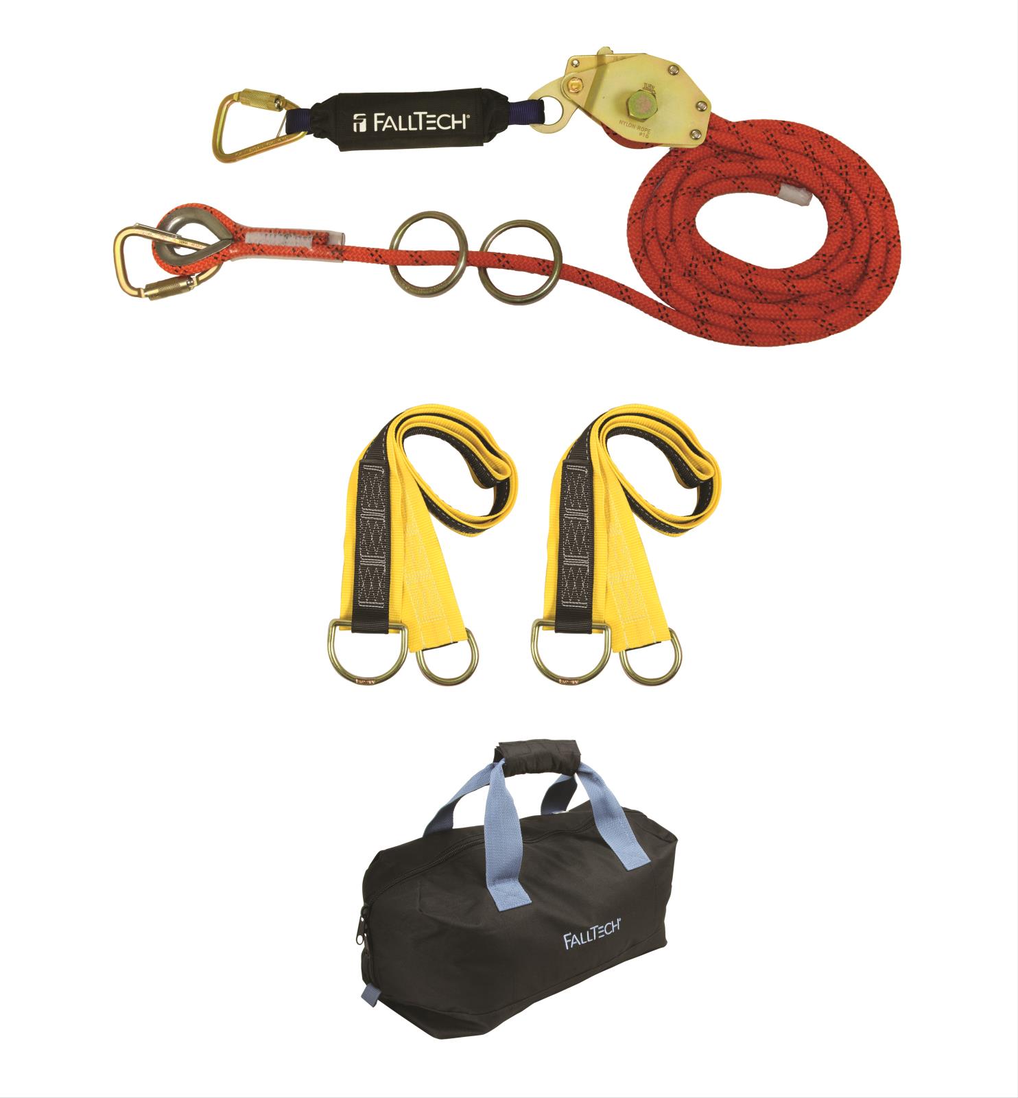 Safety Products Inc - 2 Person, 100' Kernmantle Rope HLL with Energy ...