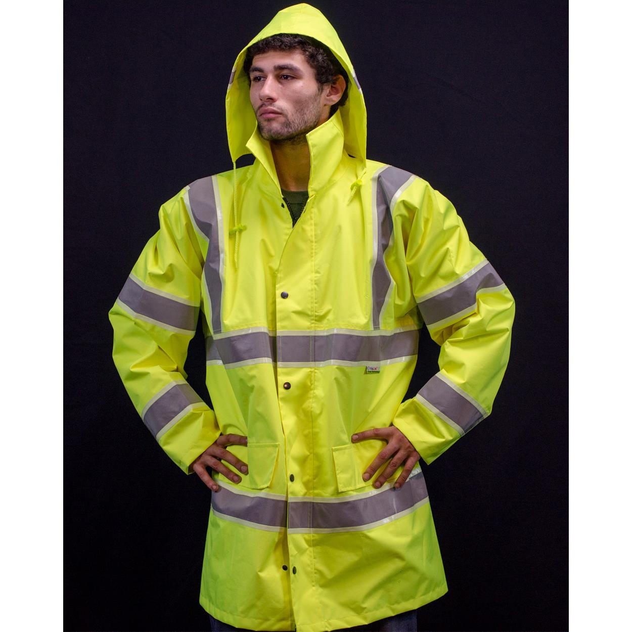 Safety Products Inc - Rainsuit with Black Bottom, Class 3 Type R Jacket ...