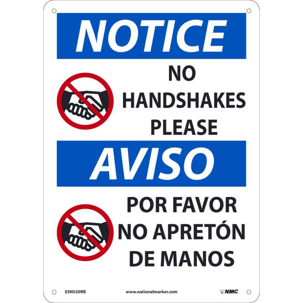 Safety Products Inc - COVID-19 Notice No Handshakes Please Sign ...
