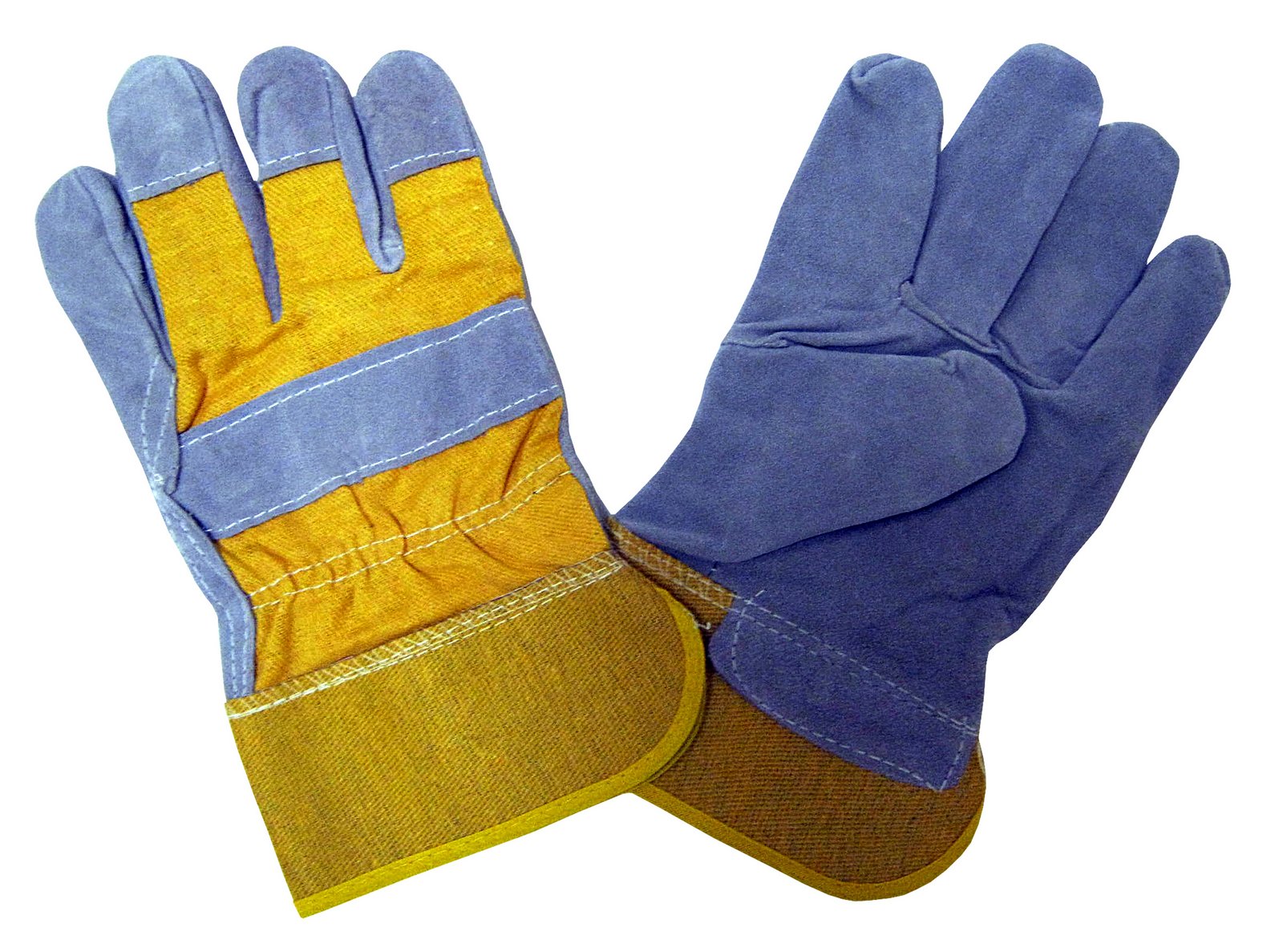 Safety Products Inc - Yellow Cuff Leather Palm Gloves