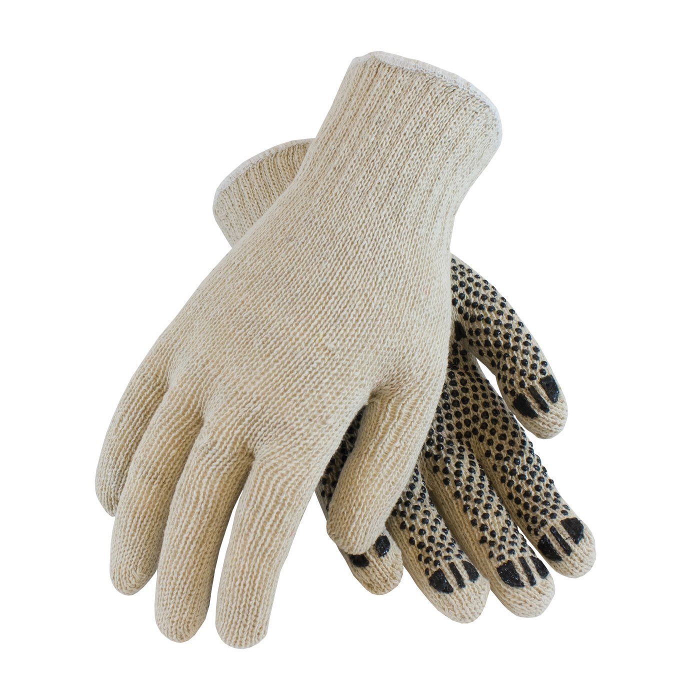 Safety Products Inc - Medium Weight String Gloves, with 1 Side PVC Dots