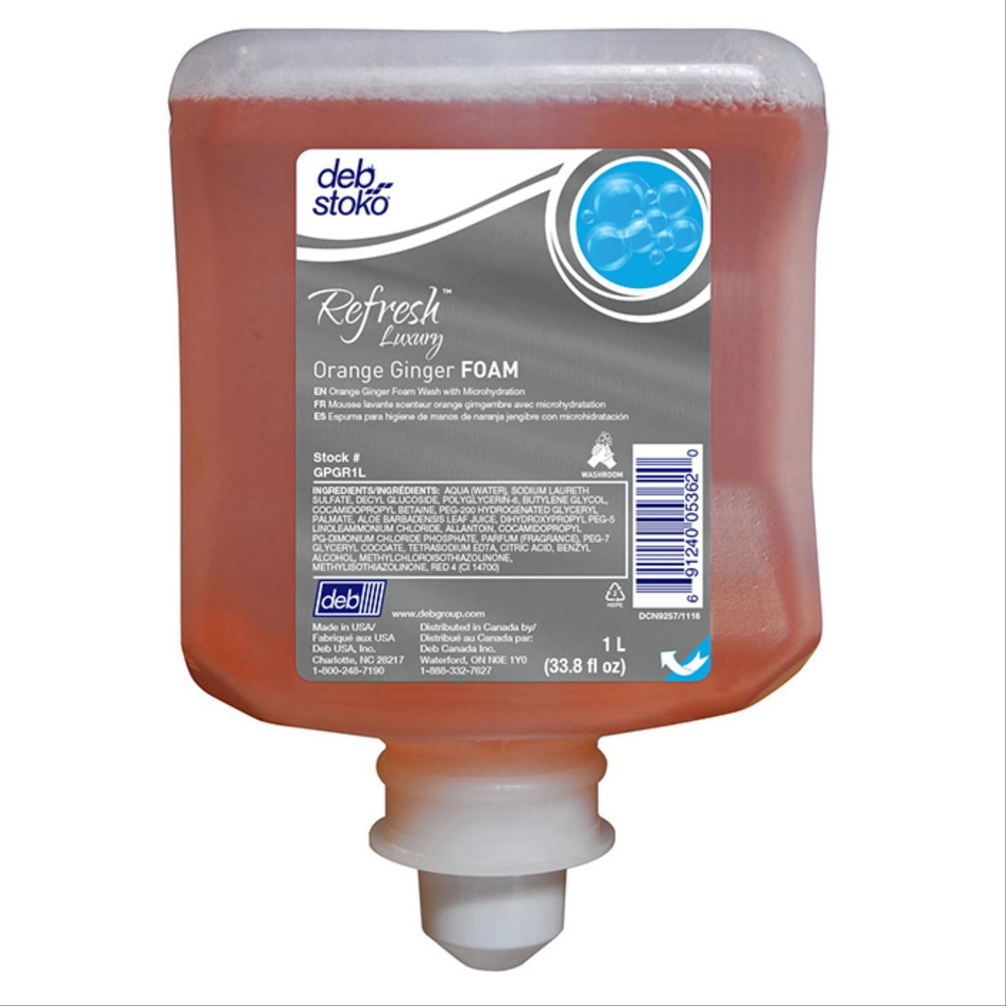 Safety Products Inc - Refresh™ Luxury Orange Ginger FOAM Hand Wash