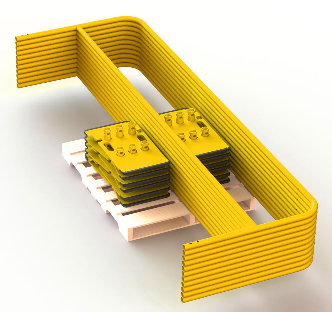 Safety Products Inc - GUARDRAIL KIT 110 FT 12 BASES 11 10' RAILS