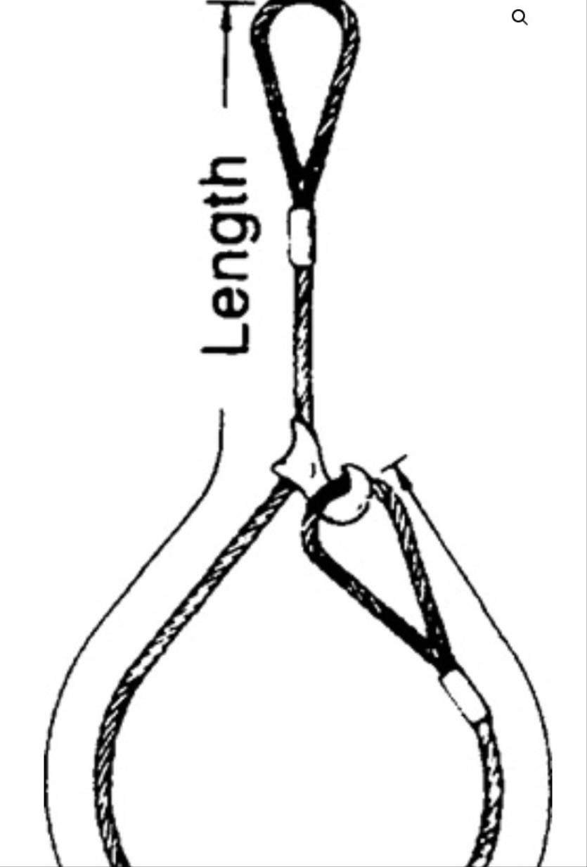 Safety Products Inc - 1/2"X15' SINGLE LEG WIRE ROPE SLING W/SLIDING ...