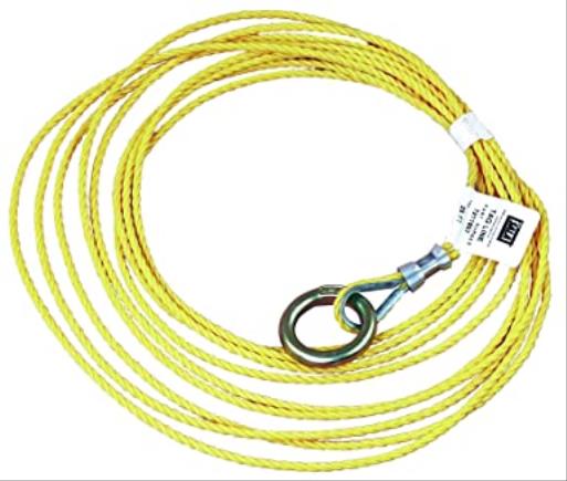 Safety Products Inc - 25' TAGLINE FOR SRL 3/16" W/ ATTACHED STEEL O-RING
