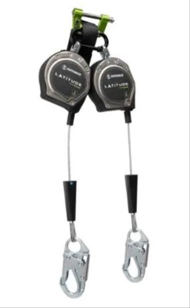 Safety Products Inc - 8' LATITUDE EDGE DUAL CABLE SRL-P SNAP HOOKS