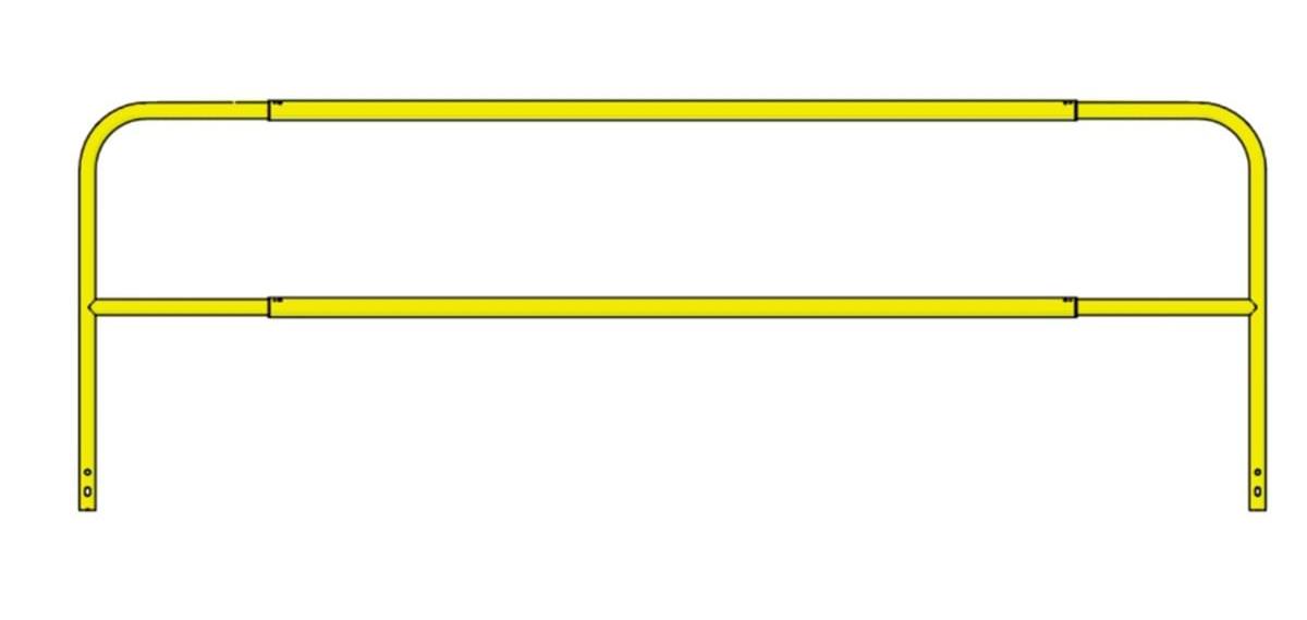 Safety Products Inc - 8' - 10' ADJUSTABLE GUARDRAIL GALVANIZED YELLOW ...