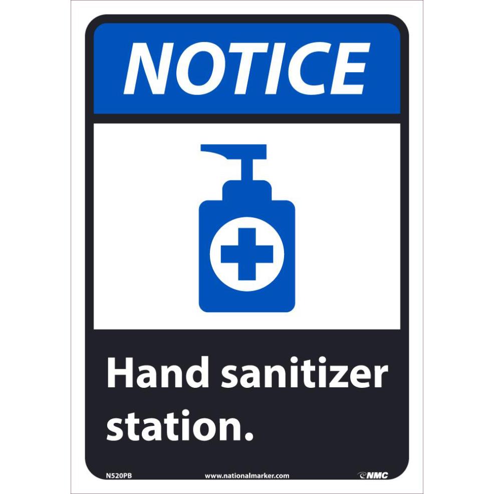 Safety Products Inc - COVID-19 Notice Hand Sanitizer Station Sign