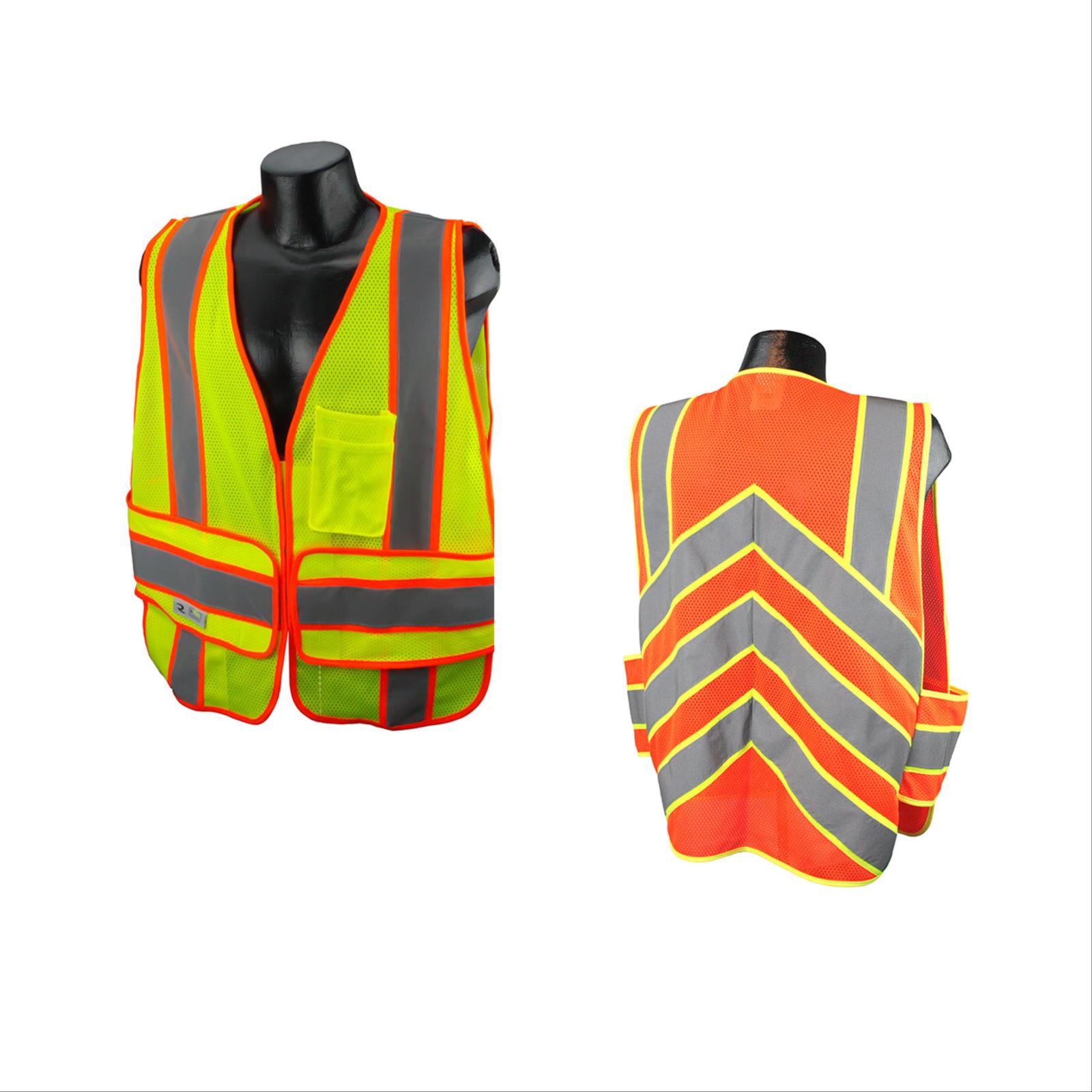 Safety Products Inc - Chevron Deluxe Two-Tone Adjustable Vest, Class 2 ...