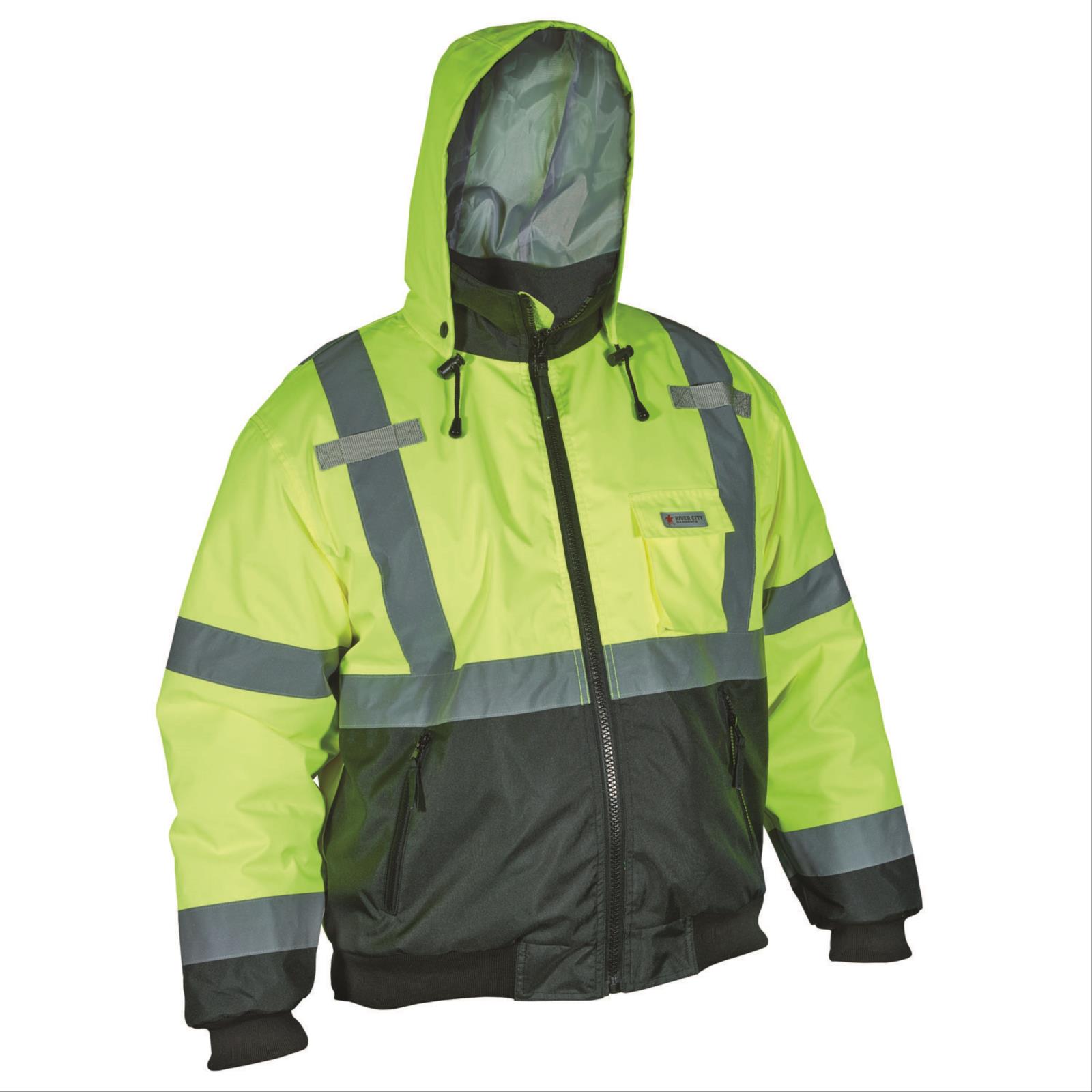 Safety Products Inc - Luminator™ Two-Tone Black Bottom Bomber Jacket ...