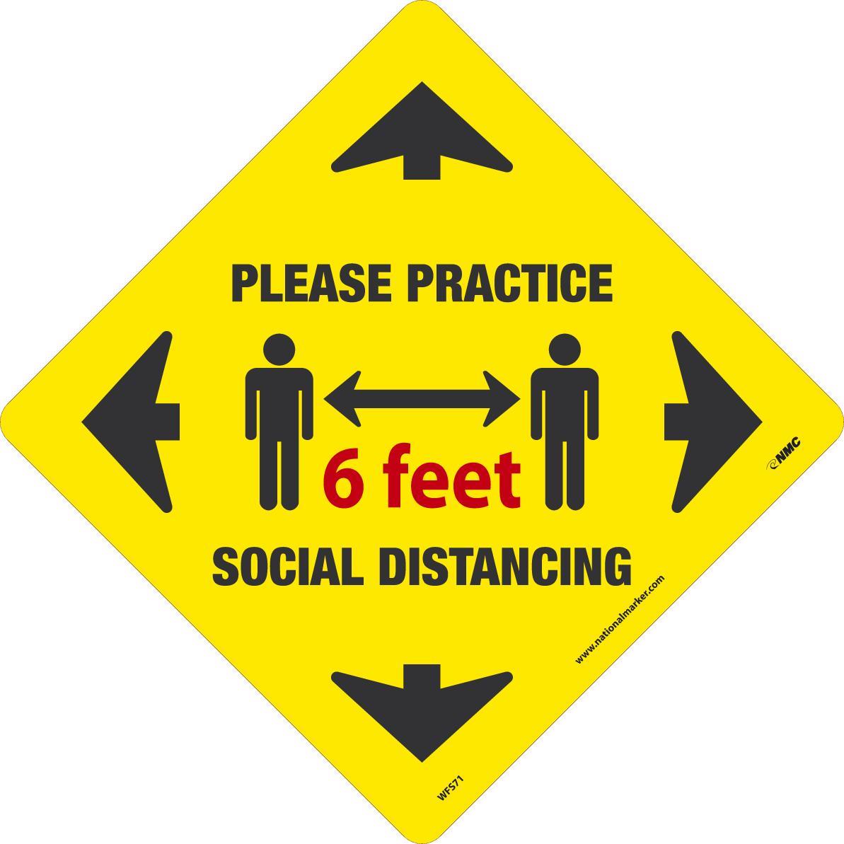 Safety Products Inc - COVID-19 "Please Practice Social Distancing ...