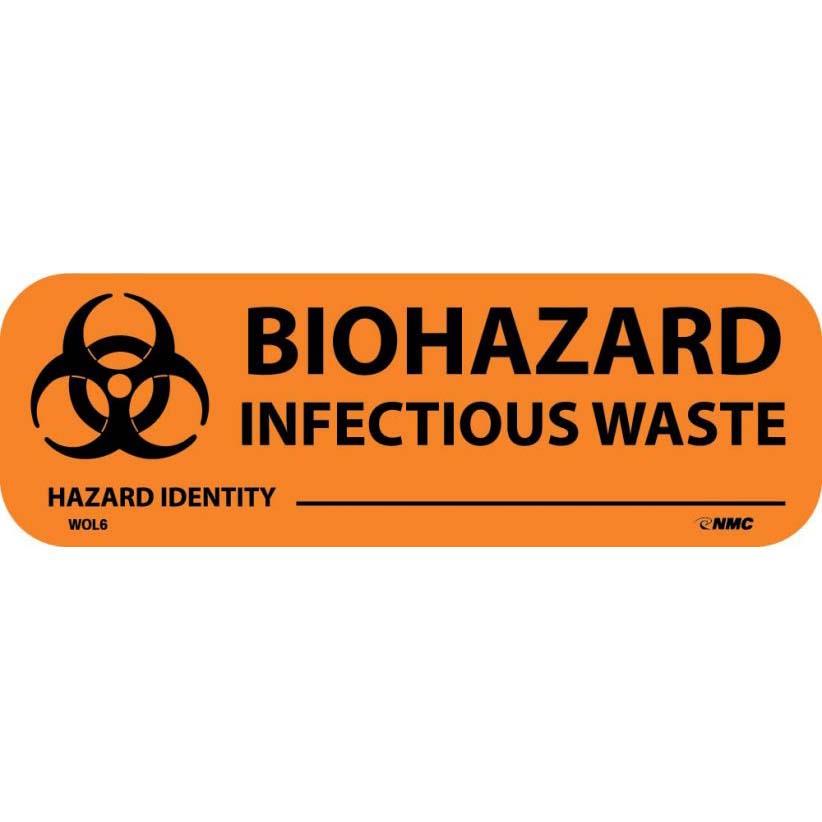 Safety Products Inc - Biohazard Infectious Waste Write-On Label